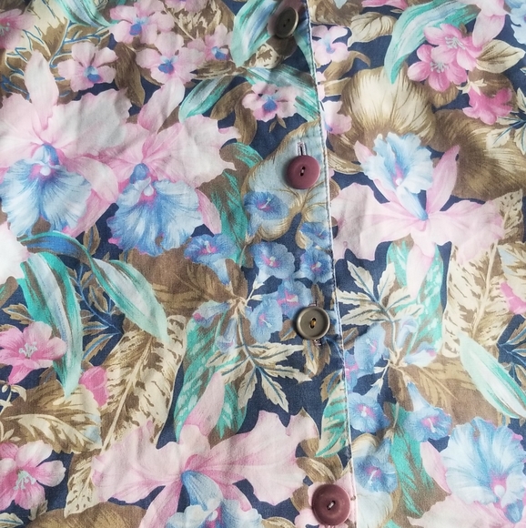 caliche | Tops | Vintage 9s Retro Pastel Pink And Blue Hawaiian Shirt ...